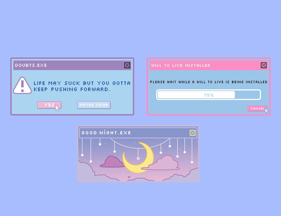 Retro Sticker, Windows Error Sticker, Error Sticker, Pop Window, Y2k ...