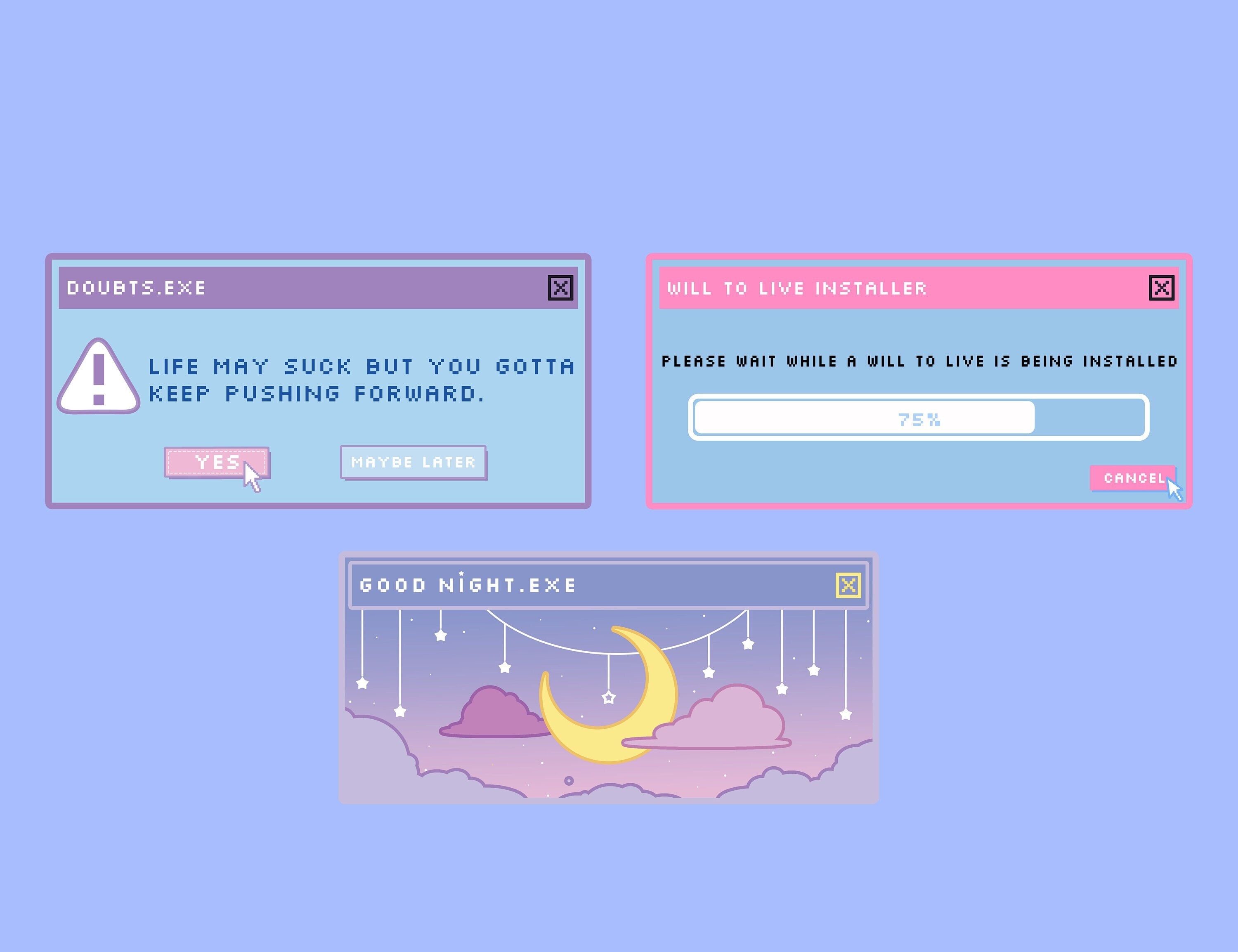 Retro Sticker, Windows Error Sticker, Error Sticker, Pop Window, Y2k ...