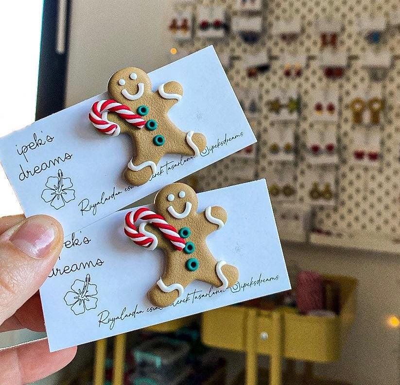 Sweet Gingerbread Man Brooch Pin Handmade Christmas Jewelry for Her - Etsy