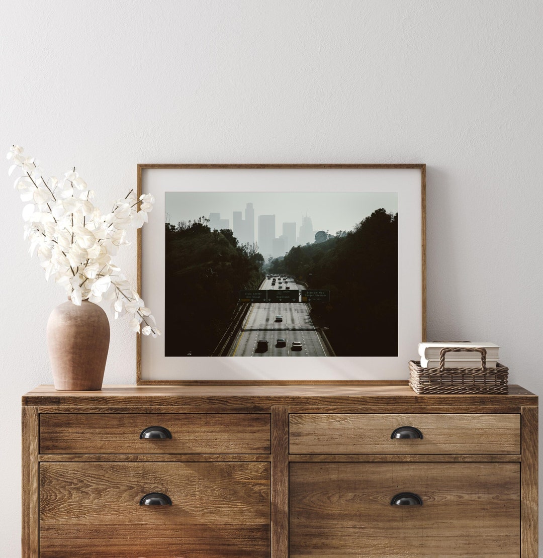 Downtown Los Angeles Wall Art, Cityscape Print, Southern California ...