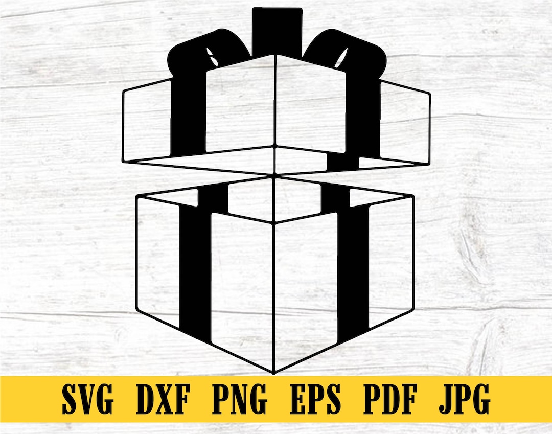 Opened Gift Box,present SVG, Gift Svg, Gift Box Svg, Ribbon SVG, Png ...