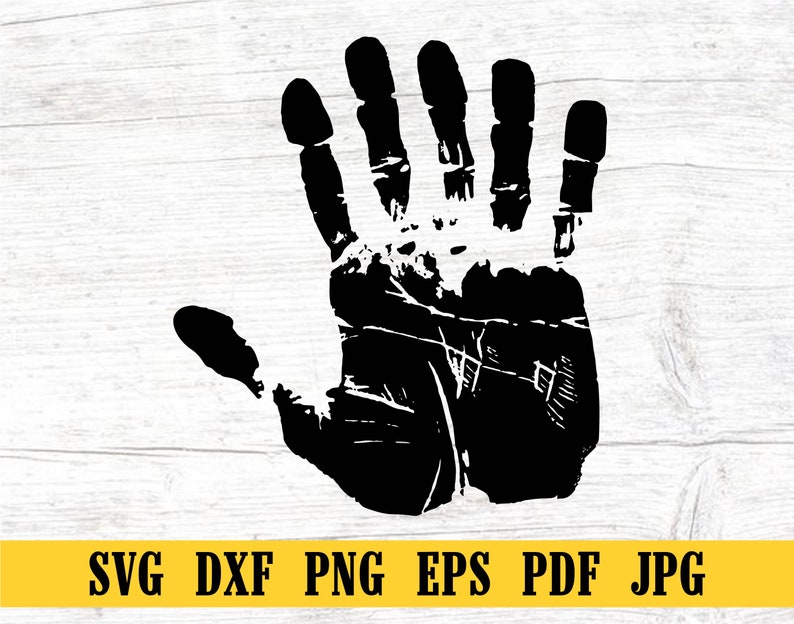 Six Fingered ,handprint Svg, Hand Svg Vector Cut File for Cricut ...