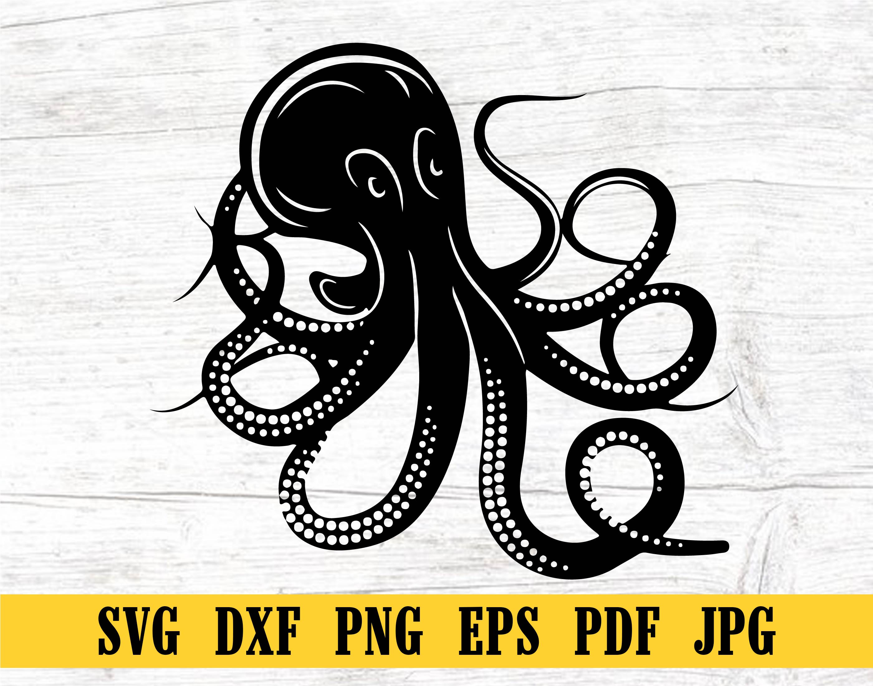 Octopus SVG, Squid SVG, Kraken SVG, Octopus Clipart, Octopus Files for ...
