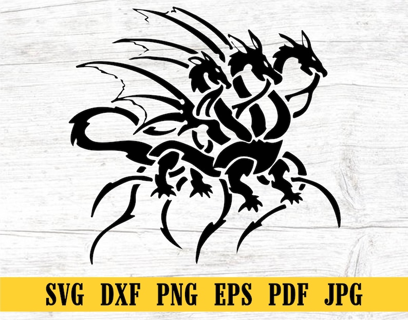 Tribal Dragon SVG, Dragon Tattoo Svg, Dragon PNG, Dragon Clipart ...