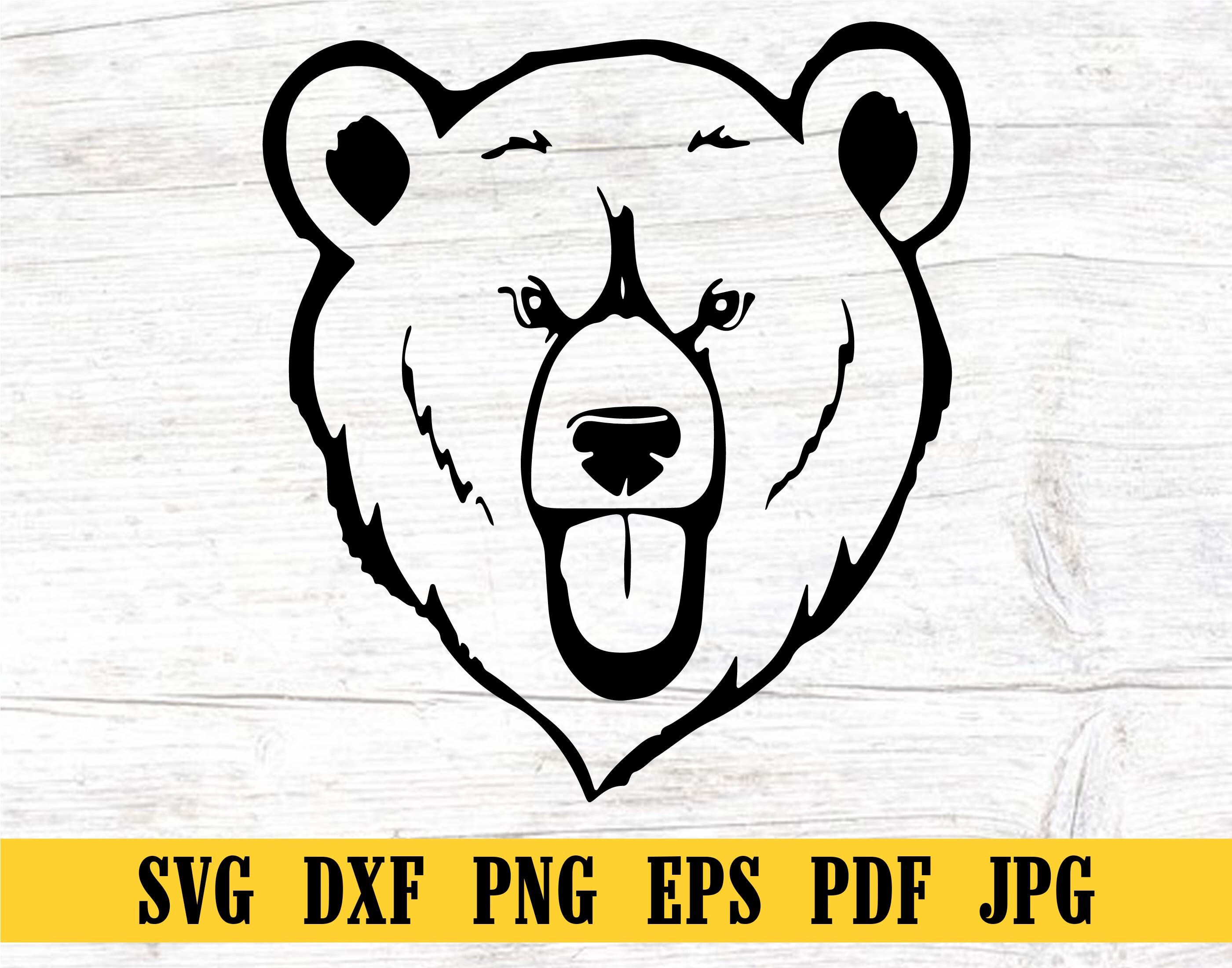Bear Svg, Bear Clipart, Bear Png, Bear Head, Bear Cut Files for Cricut ...