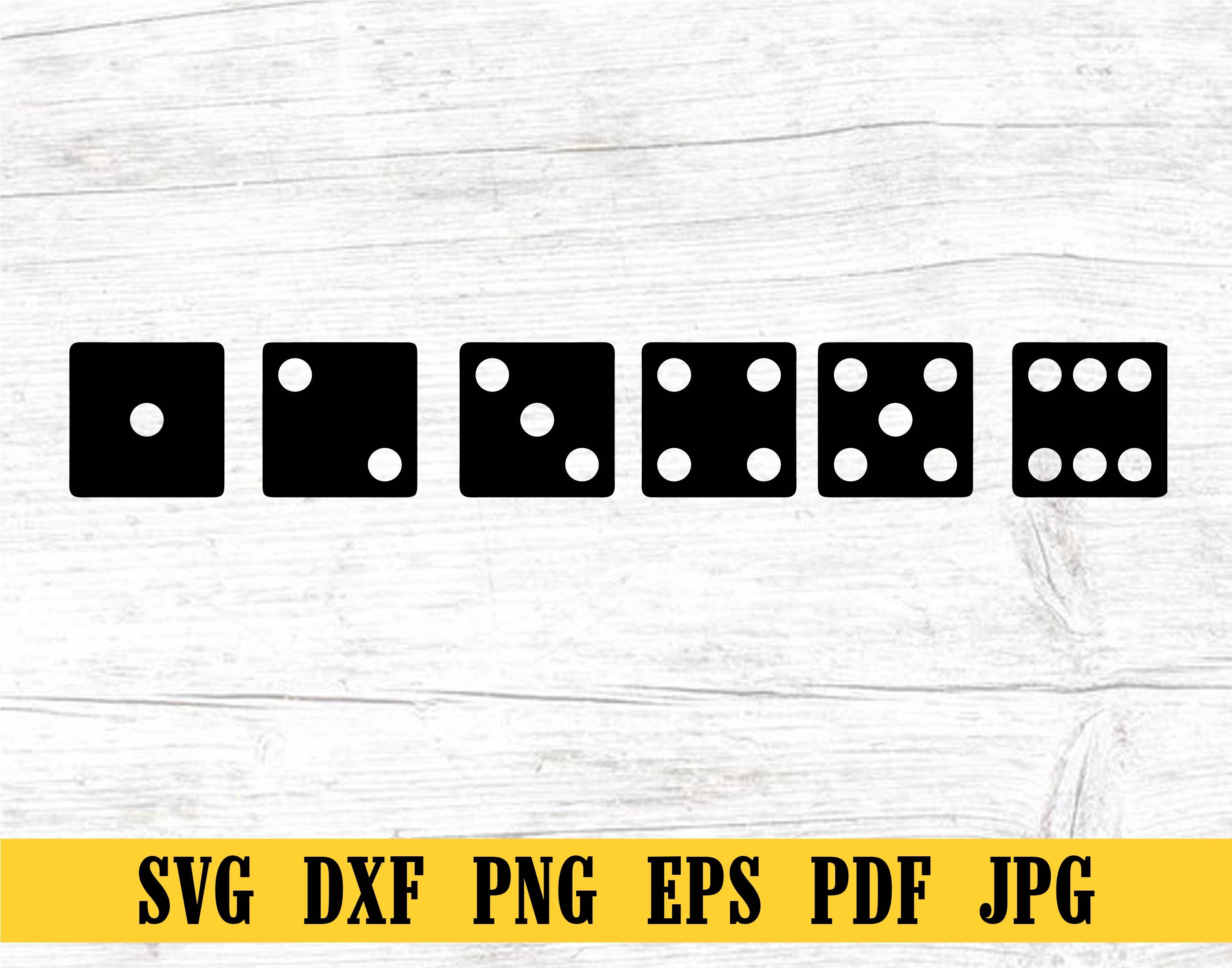 Six Sided Dice Faces, Dice SVG, Dice DXF, Dice PNG, Dice Clipart, Dice ...