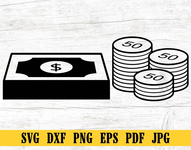 MONEY STACK SVG, Dollars Bunch, Money Svg, Money Clipart, Cash Svg ...