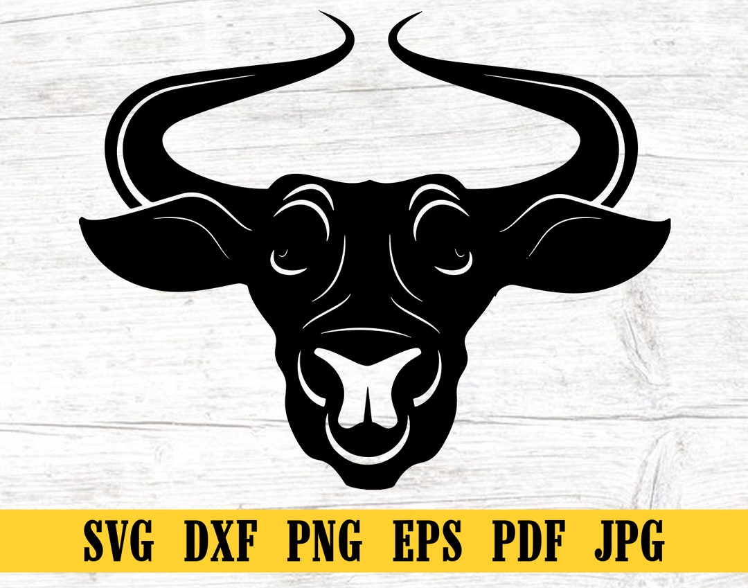 Animal SVG, Bull Head SVG, Bull Slihouette, Bull Clip Art, Bull Head ...
