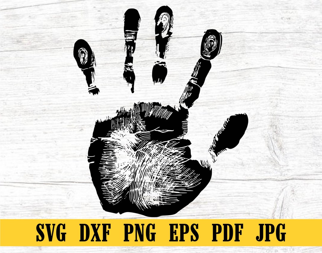 Handprint SVG, Handprint Cut File, Handprint DXF, Handprint PNG ...