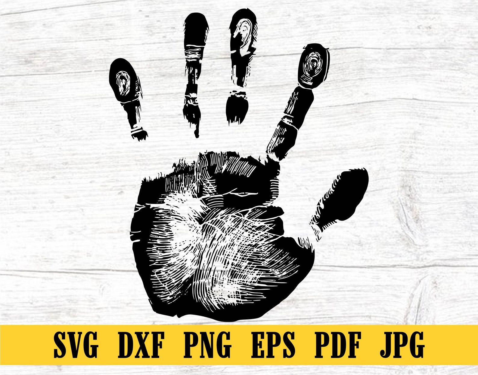 Handprint SVG, Handprint Cut File, Handprint DXF, Handprint PNG ...