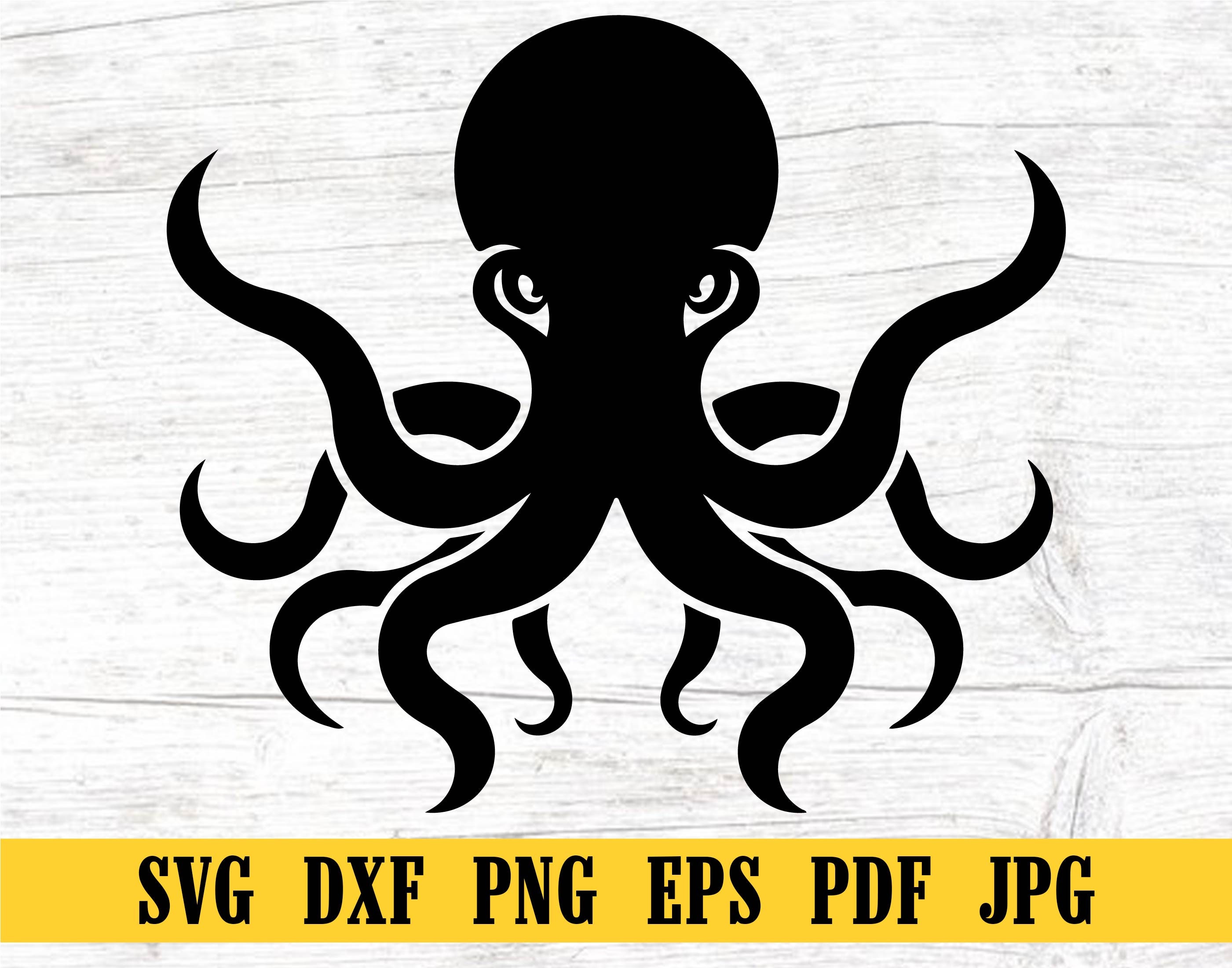 Octopus SVG, Squid SVG, Kraken SVG, Octopus Clipart, Octopus Files for ...