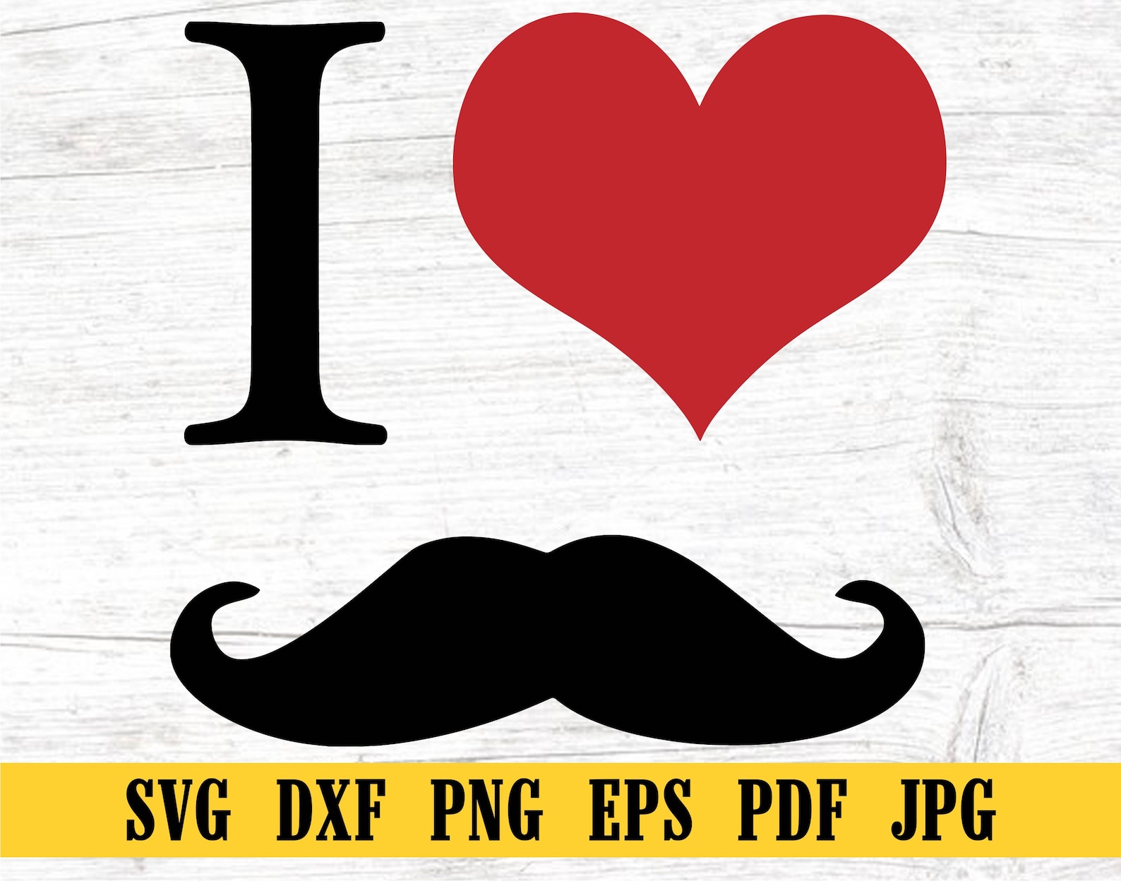 I Heart Mustache SVG, Mustache Clipart ,love Mustaches Cut File Svg - Etsy
