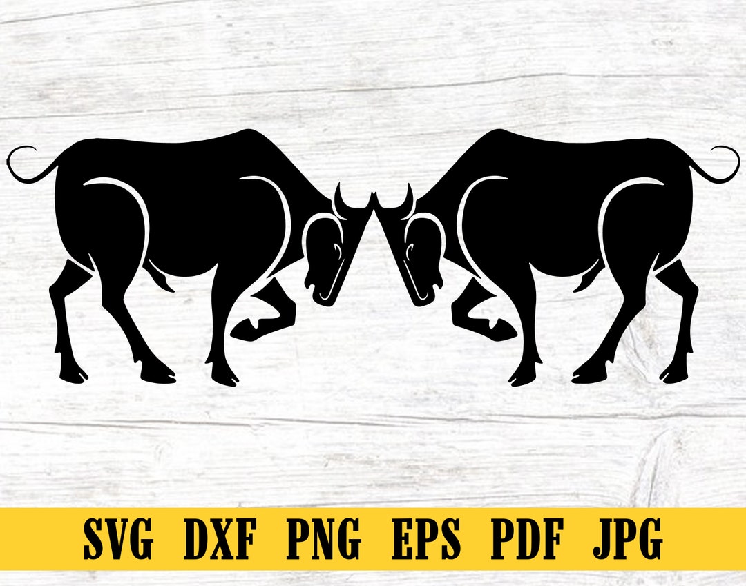 Bull Fight Svg, Bull Fighting Svg, Bulls Svg, Bull Silhouette Svg ...