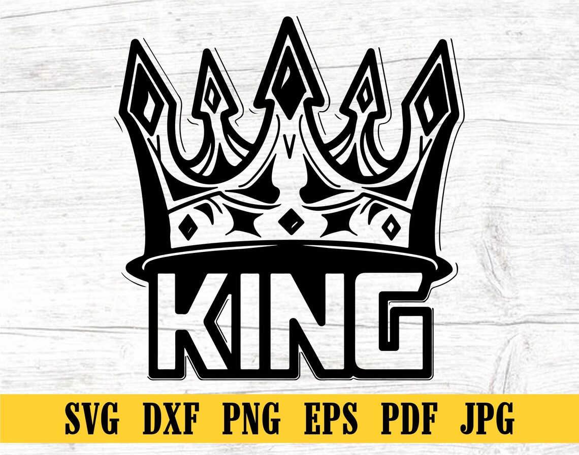 King With Crown SVG, Black Man Crown Svg, Melanin Svg, Afro Svg, Dope ...