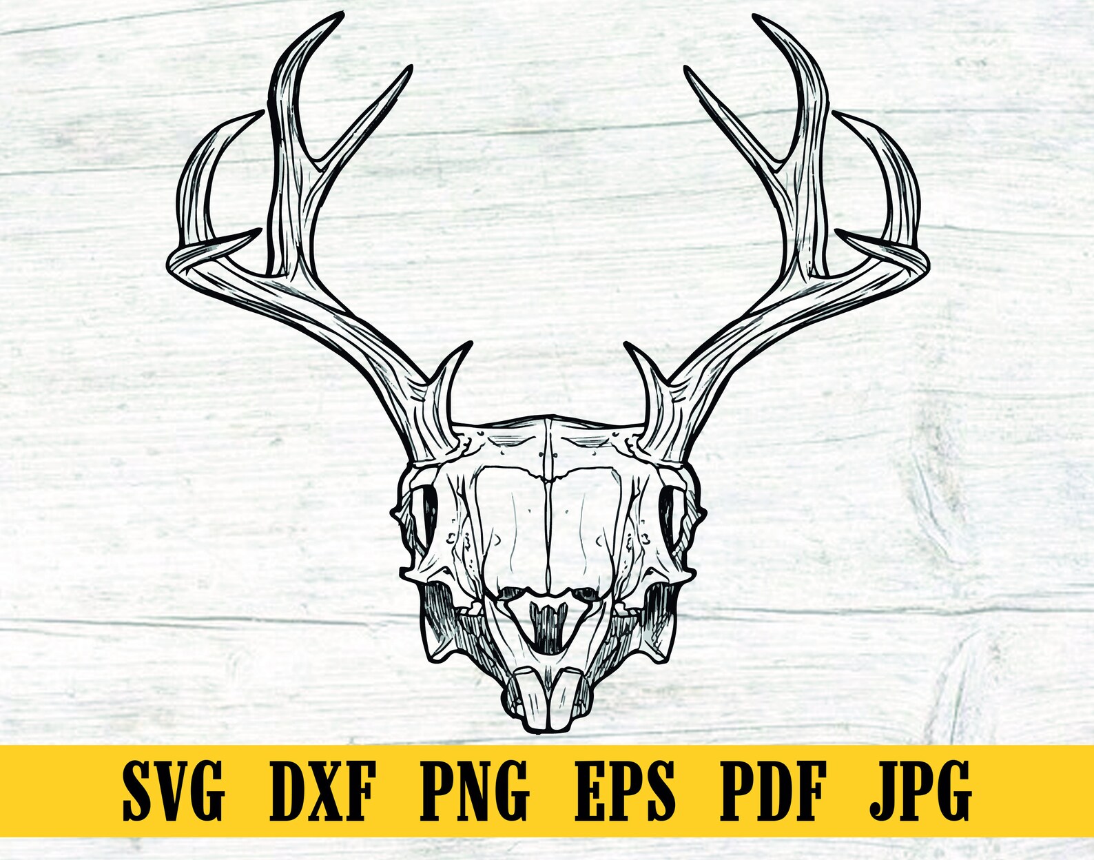 Deer Skull SVG, Deer Skull Svg, Cattle Skull Svg, Bison Skull Clipart ...