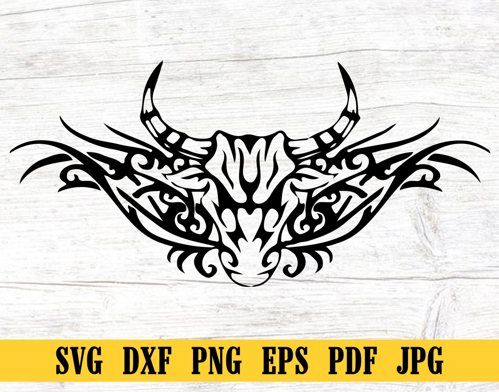 Tribal Bull Svg, Bull Svg, Tribal Svg, Tribal Silhouette Svg, Bull ...