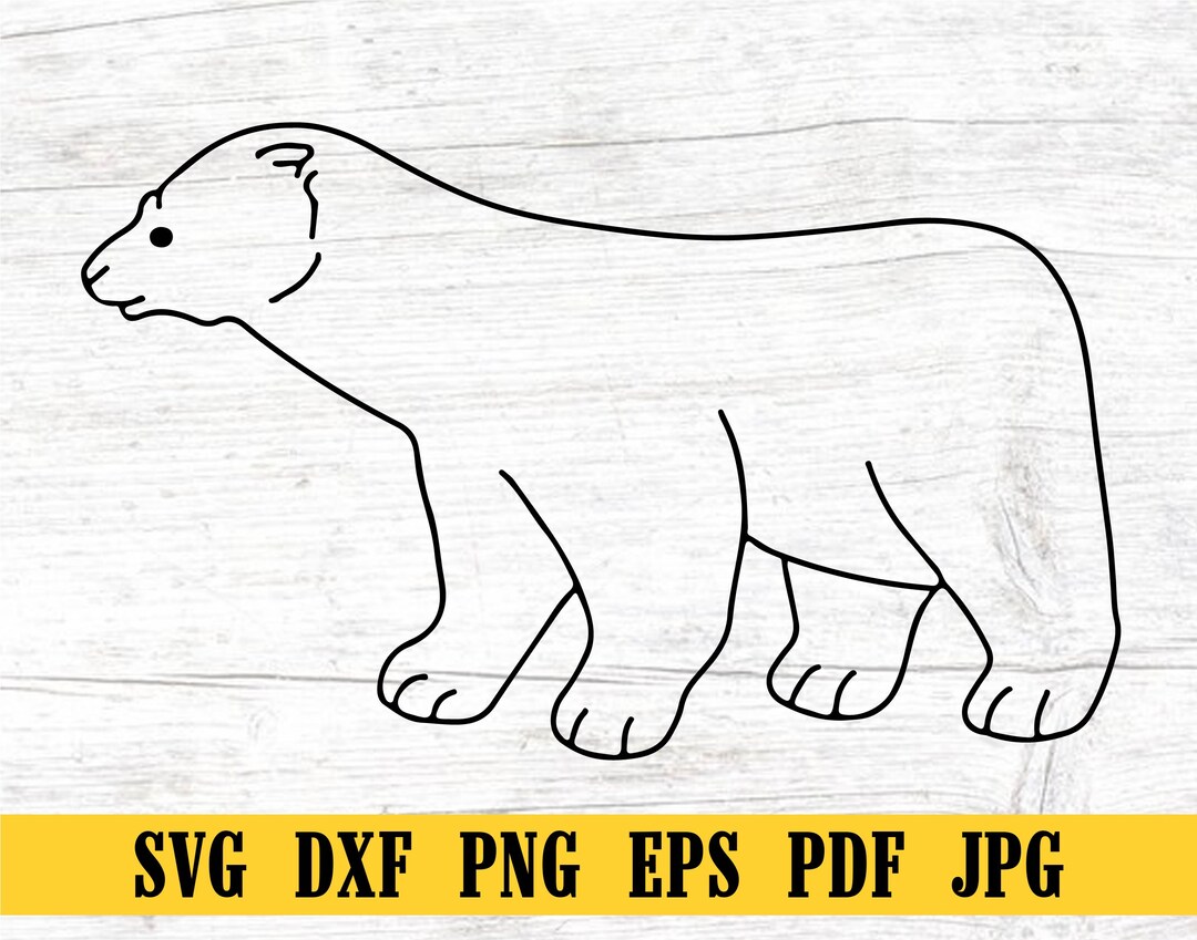 Polar Bear SVG, Polar Bear Cut File, Polar Bear DXF, Polar Bear PNG ...