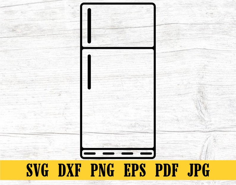 Fridge, Refrigerator, Freezer, Kitchen Appliances, SVG Files, Clipart ...