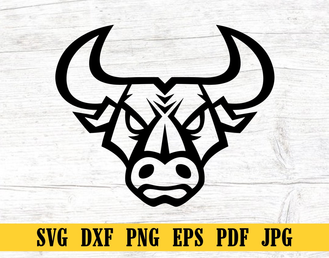 Animal SVG, Bull Head SVG, Bull Slihouette, Bull Clip Art, Bull Head ...