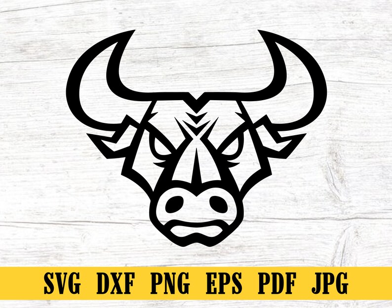 Animal SVG Bull Head SVG Bull Slihouette Bull Clip Art - Etsy