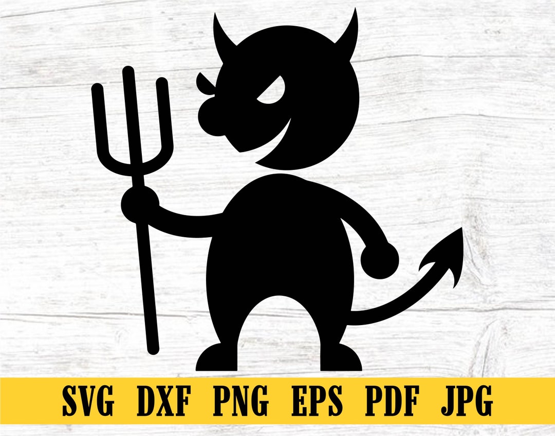 Little Devil SVG, Devil Silhouette SVG, Little Devil Clipart, Little ...