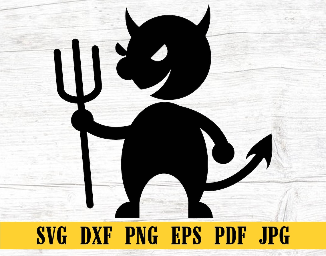 Little Devil SVG, Devil Silhouette SVG, Little Devil Clipart, Little ...