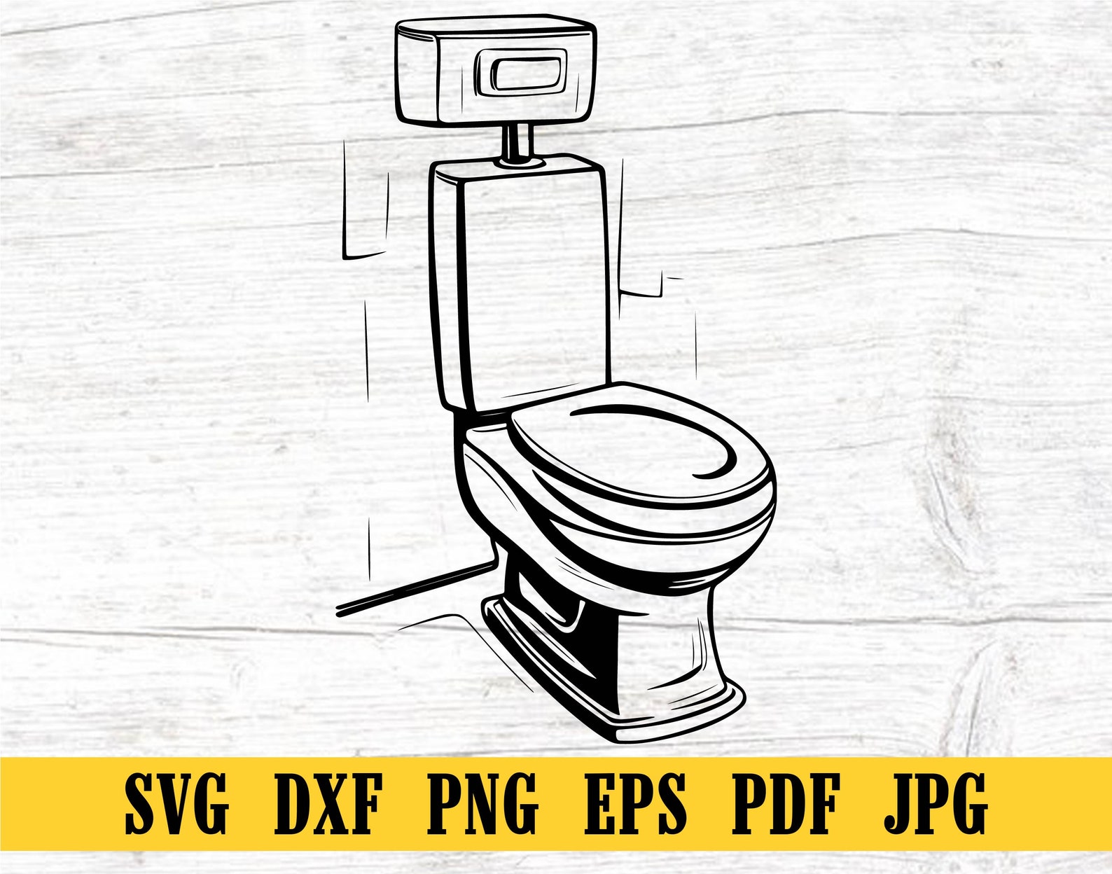 Toilet SVG, Toilet Cut File, Toilet DXF, Toilet PNG, Toilet Clipart ...