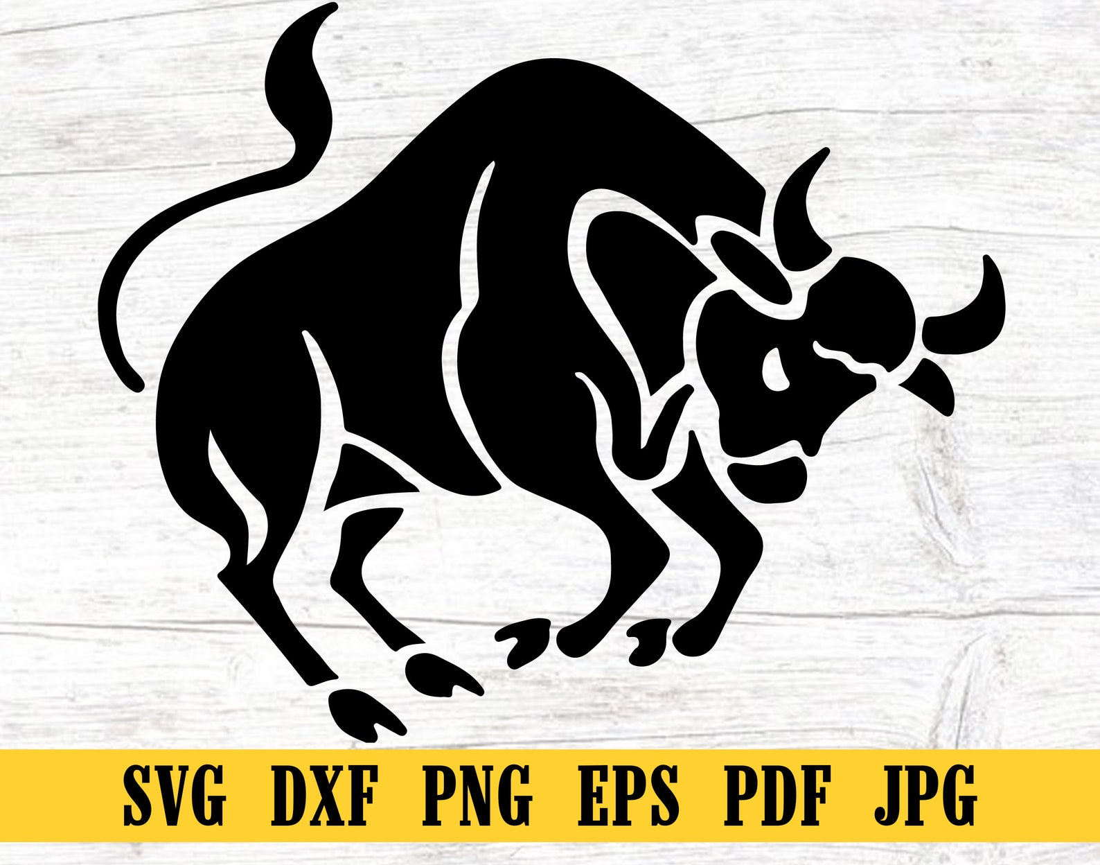Bull SVG, Bull Cut File, Bull DXF, Bull PNG, Bull Clipart, Bull ...