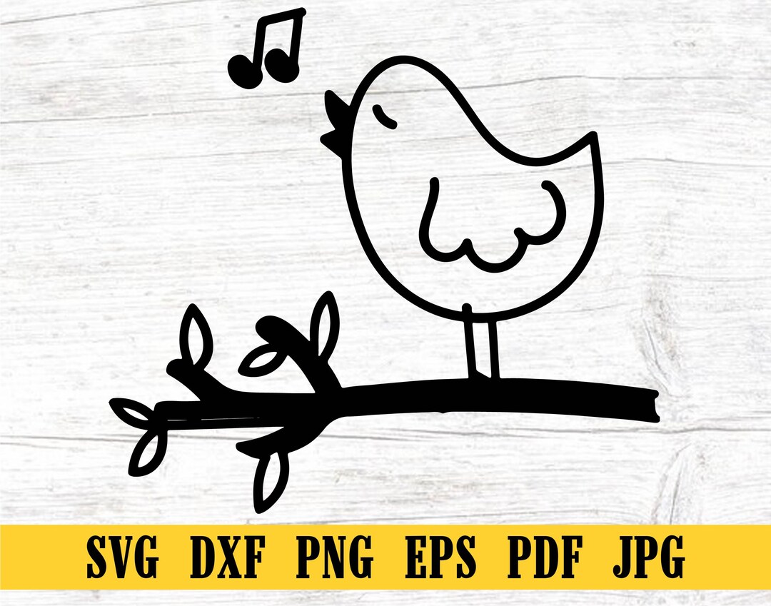 Singing Birds SVG, Bird Song Svg, Cricut, Silhouette, Birdie Music ...