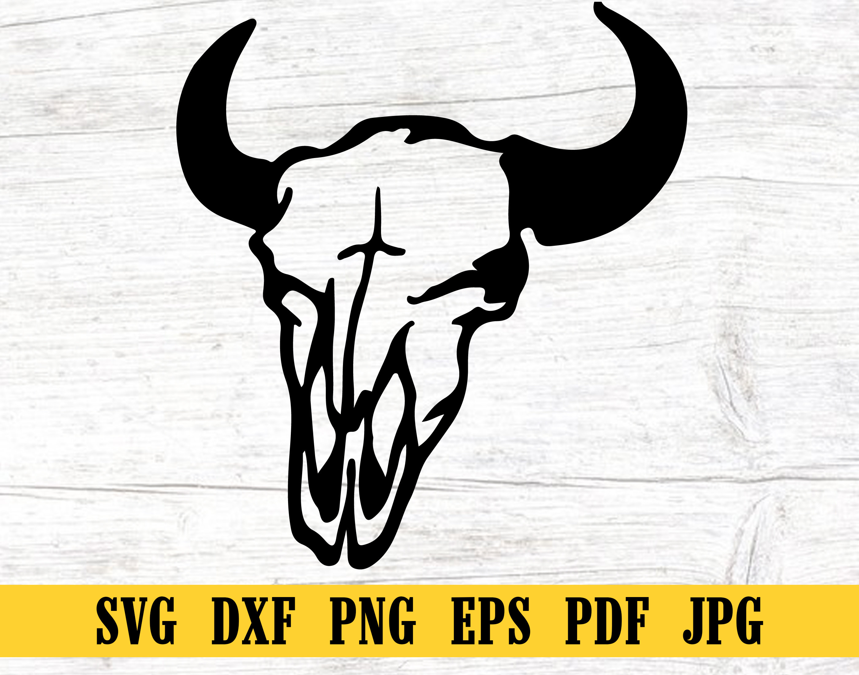 Bison Skull SVG, Cow Skull Svg, Cattle Skull Svg, Bison Skull Clipart ...