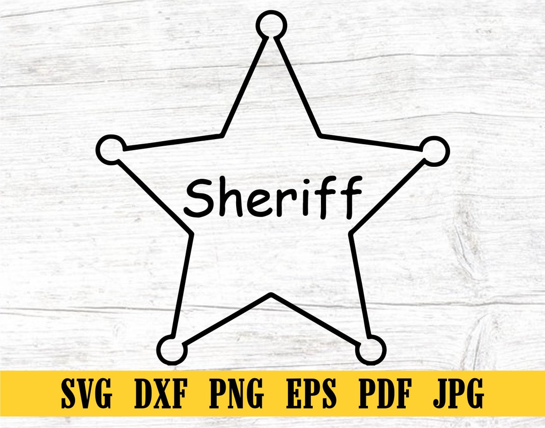 Sheriff Star Svg, Sheriff Badge Svg, Marshall Svg, Vector Cut File for ...
