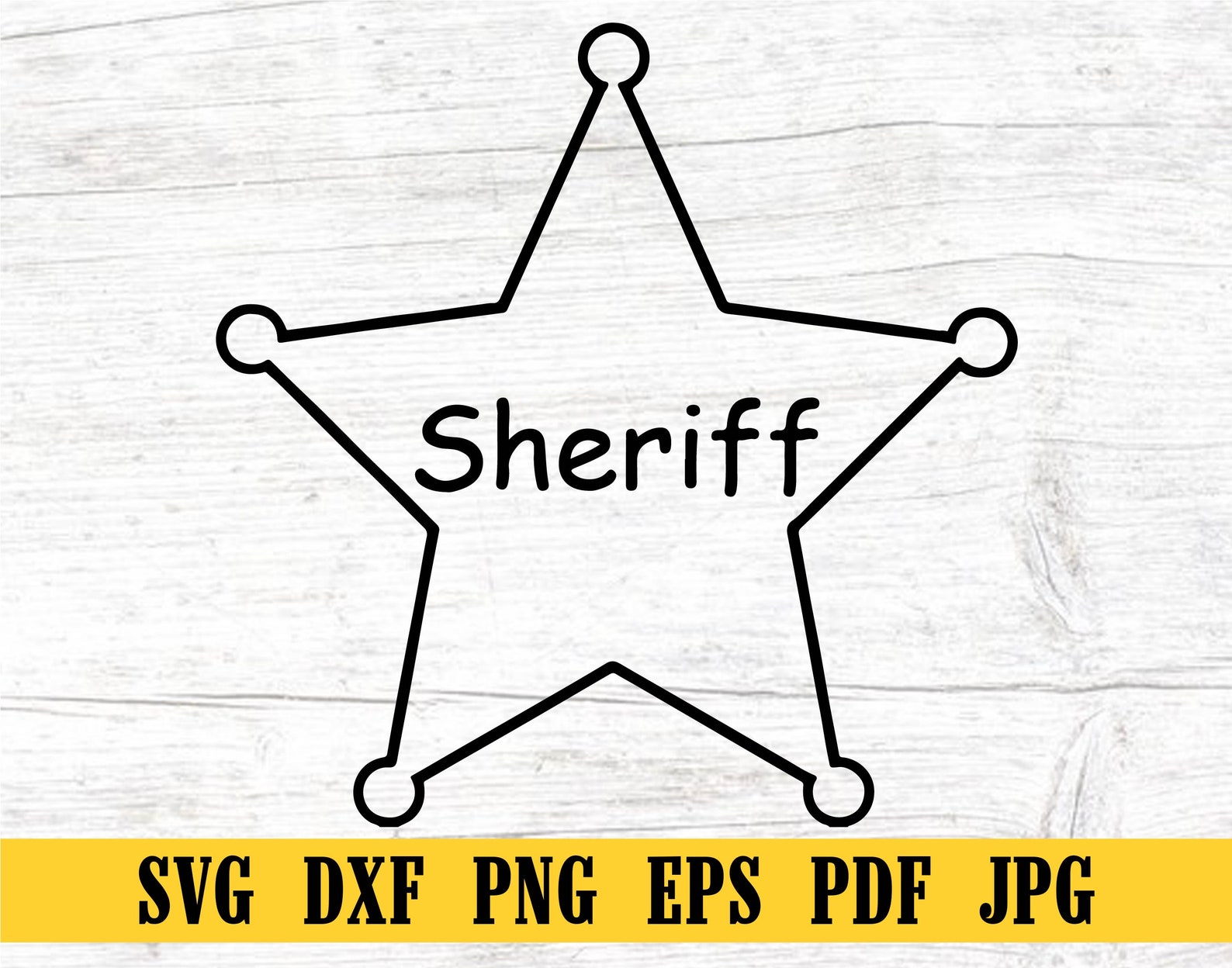 Sheriff Star Svg, Sheriff Badge Svg, Marshall Svg, Vector Cut File for ...