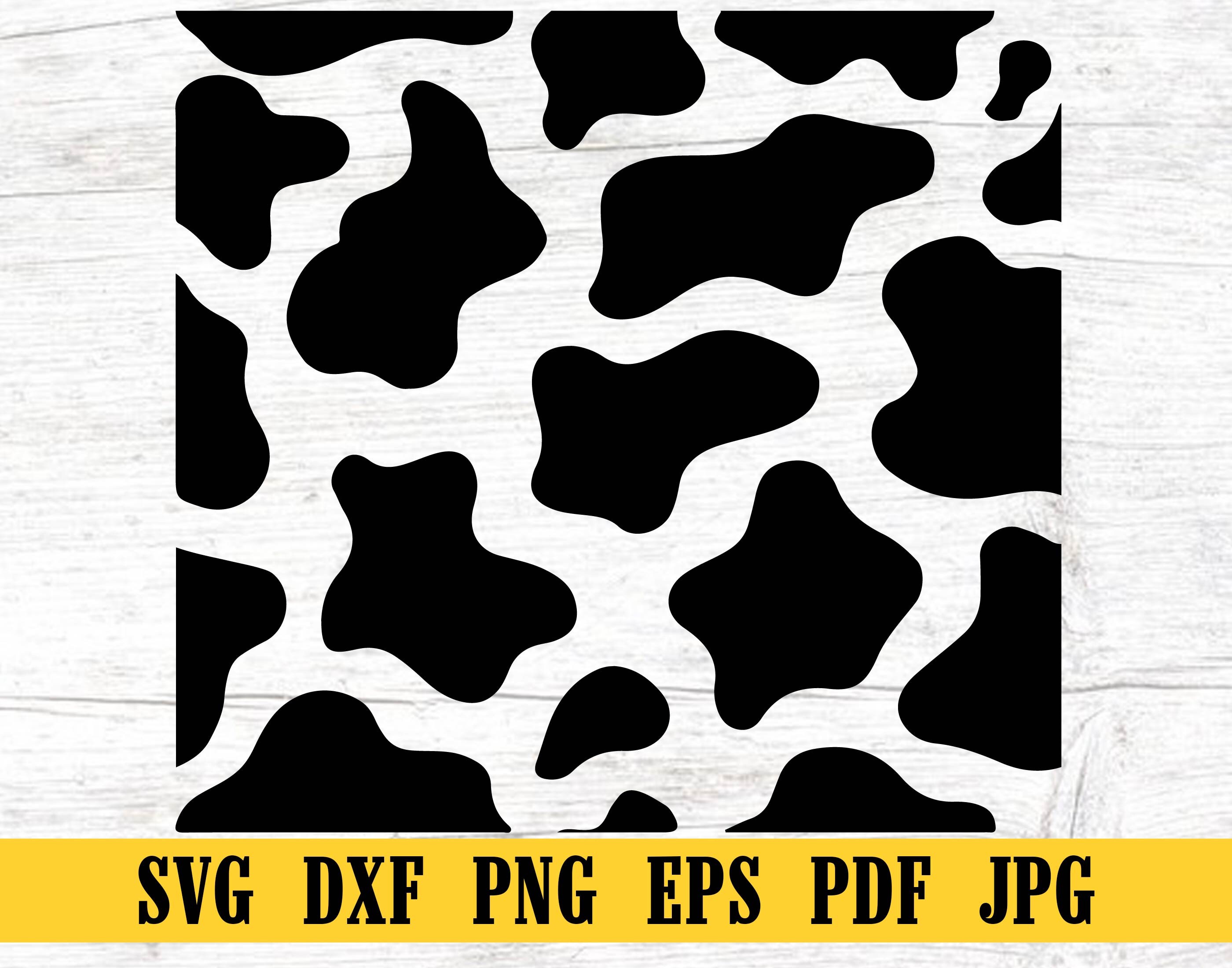 Cow Print, Cow Spots, Cow Print Pattern Svg, Pdf, Eps, Png, Instant ...