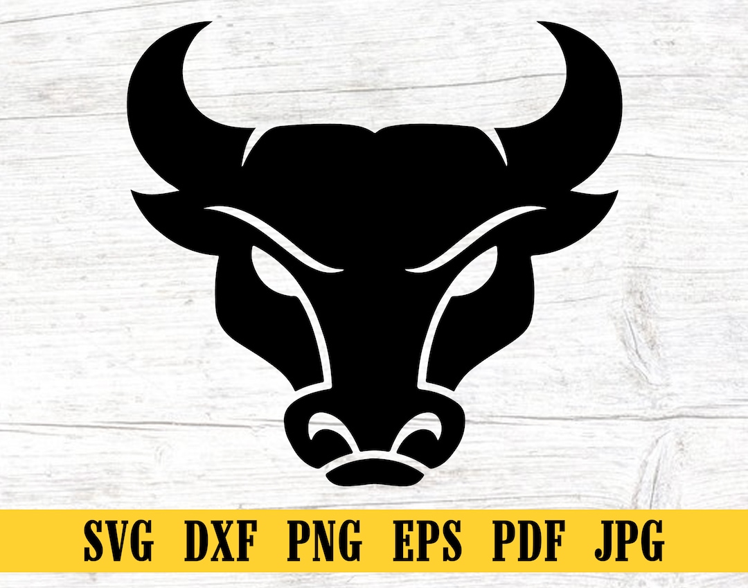 Animal SVG, Bull Head SVG, Bull Slihouette, Bull Clip Art, Bull Head ...