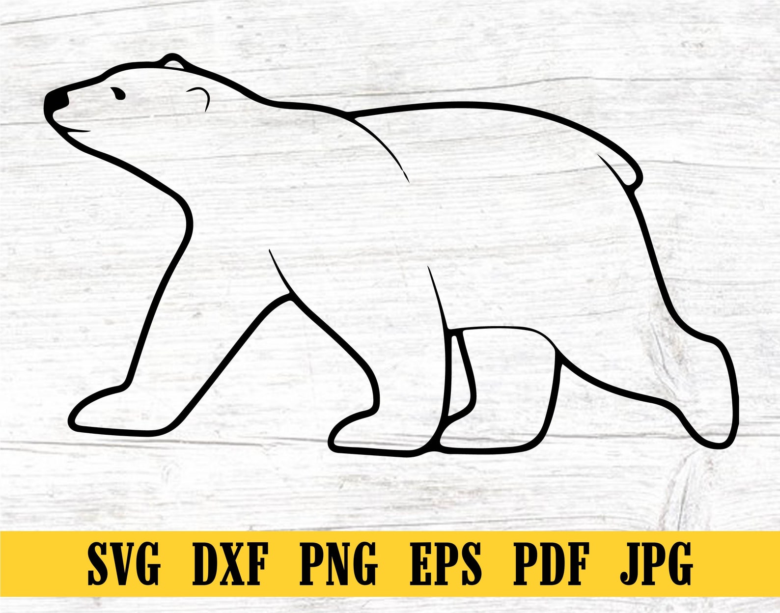 Polar Bear SVG, Polar Bear Cut File, Polar Bear DXF, Polar Bear PNG ...