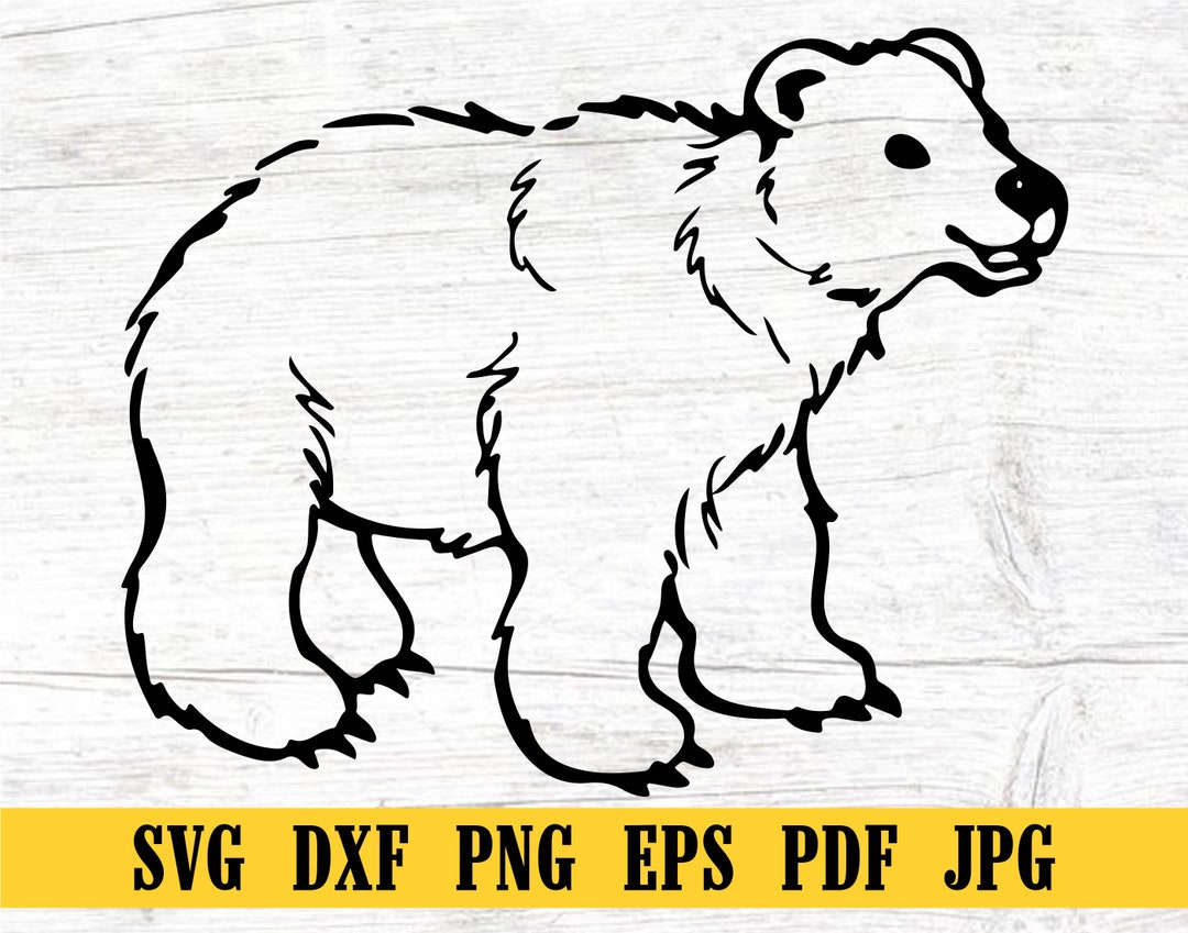 Polar Bear SVG, Polar Bear Cut File, Polar Bear DXF, Polar Bear PNG ...