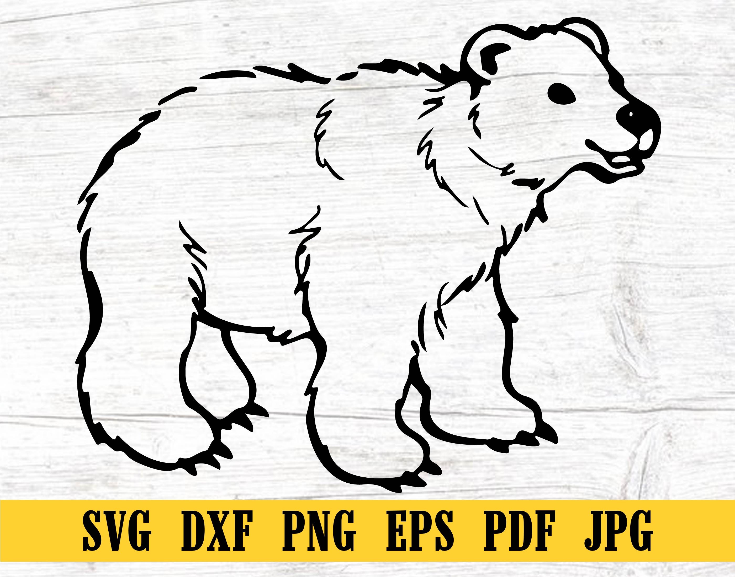 Polar Bear SVG, Polar Bear Cut File, Polar Bear DXF, Polar Bear PNG ...