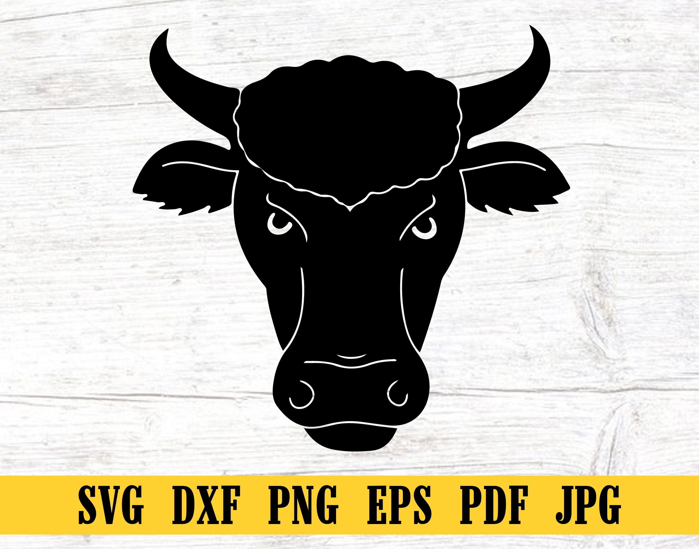 Animal SVG, Bull Head SVG, Bull Slihouette, Bull Clip Art, Bull Head ...