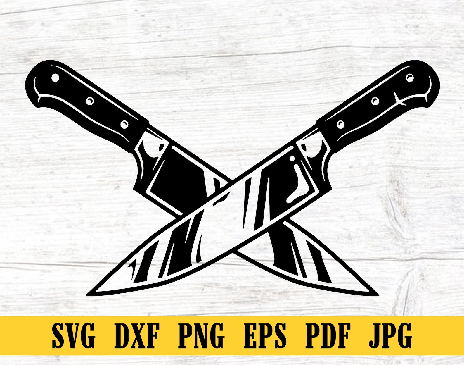 Chef Knives SVG, Chef Knife PNG, Knives Crossed Clipart, Knives Cut ...