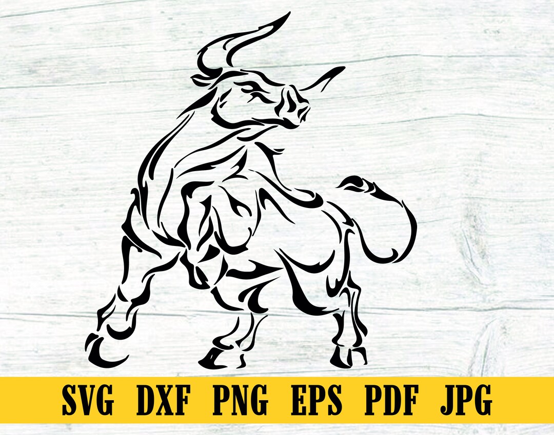 Tribal Bull Svg, Animal SVG, Bull Head SVG, Bull Slihouette, Bull Clip ...