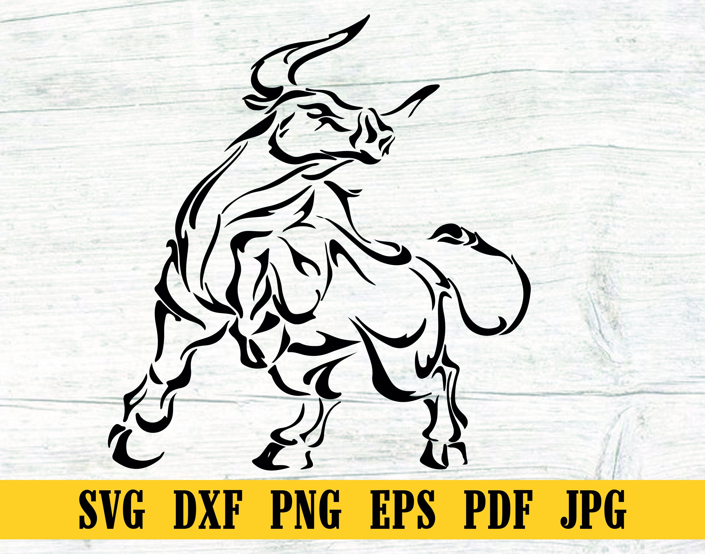 Tribal Bull Svg, Animal SVG, Bull Head SVG, Bull Slihouette, Bull Clip ...