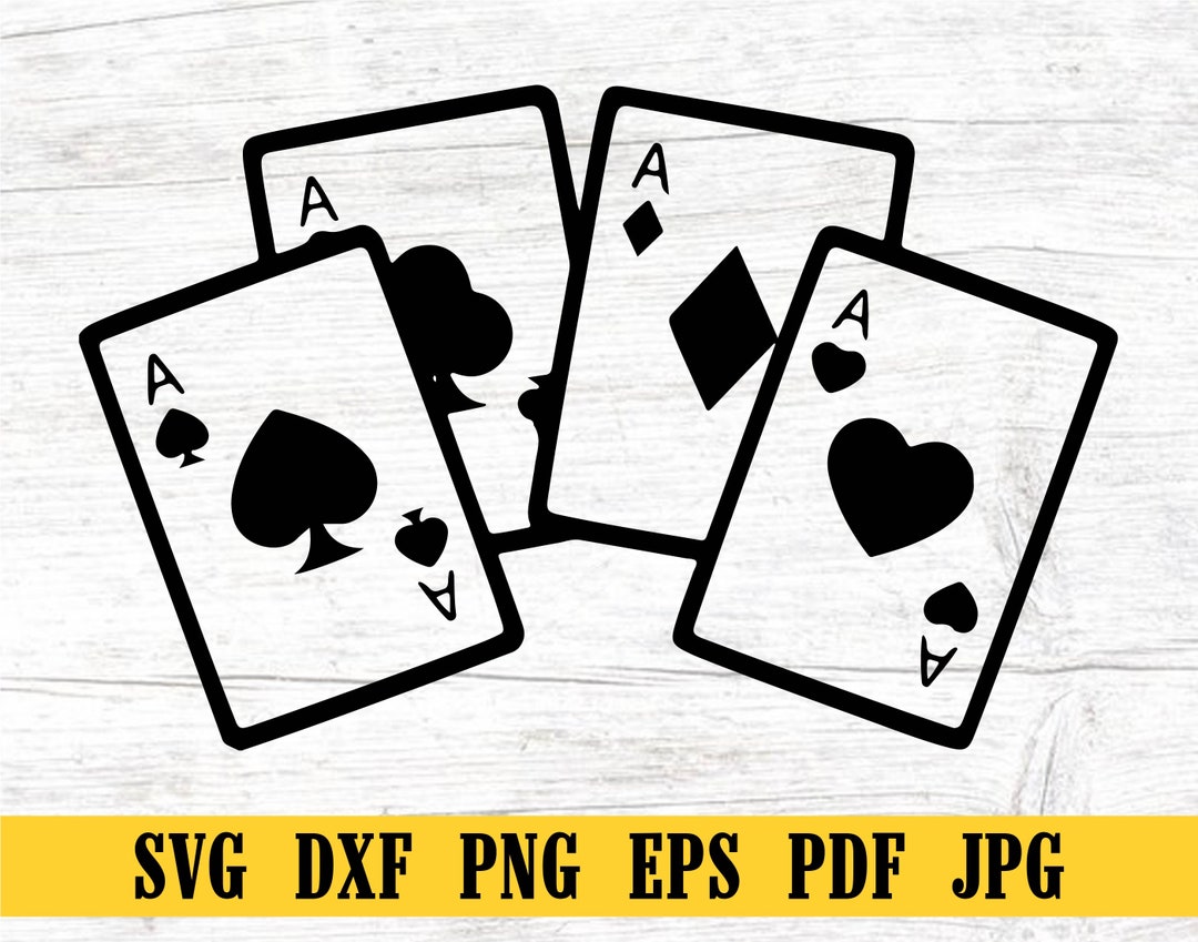 Four Aces SVG, Poker SVG, Aces SVG, Gambling Svg, Casion Svg, 4 Aces ...