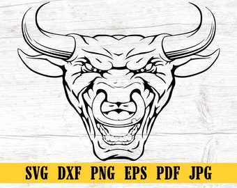 Bull Head SVG, Bull SVG, Bull PNG, Bull Clipart, Raging Bull Cut File ...