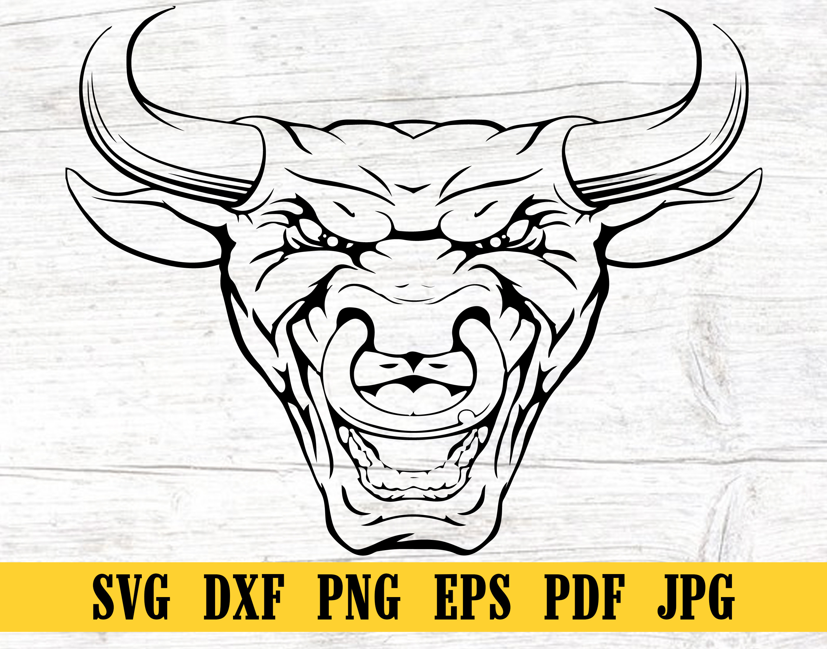 Bull Head SVG, Bull SVG, Bull PNG, Bull Clipart, Raging Bull Cut File ...