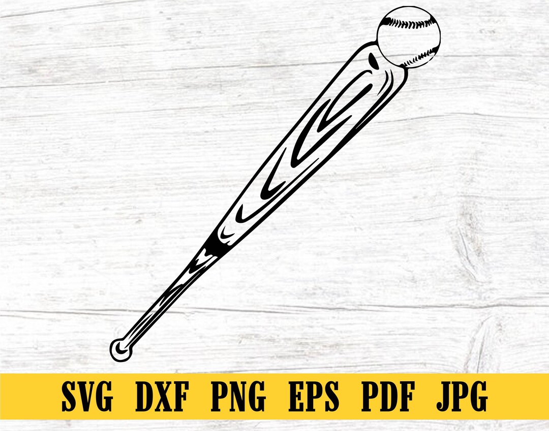 Baseball Bat Svg, Eps, Dxf, Png, Baseball Svg,wood Bat Svg, Baseball ...