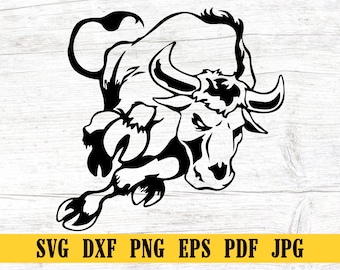 Bull Head SVG, Bull Head Png, Bull Clipart, Bull Cut File, Bull Stencil ...