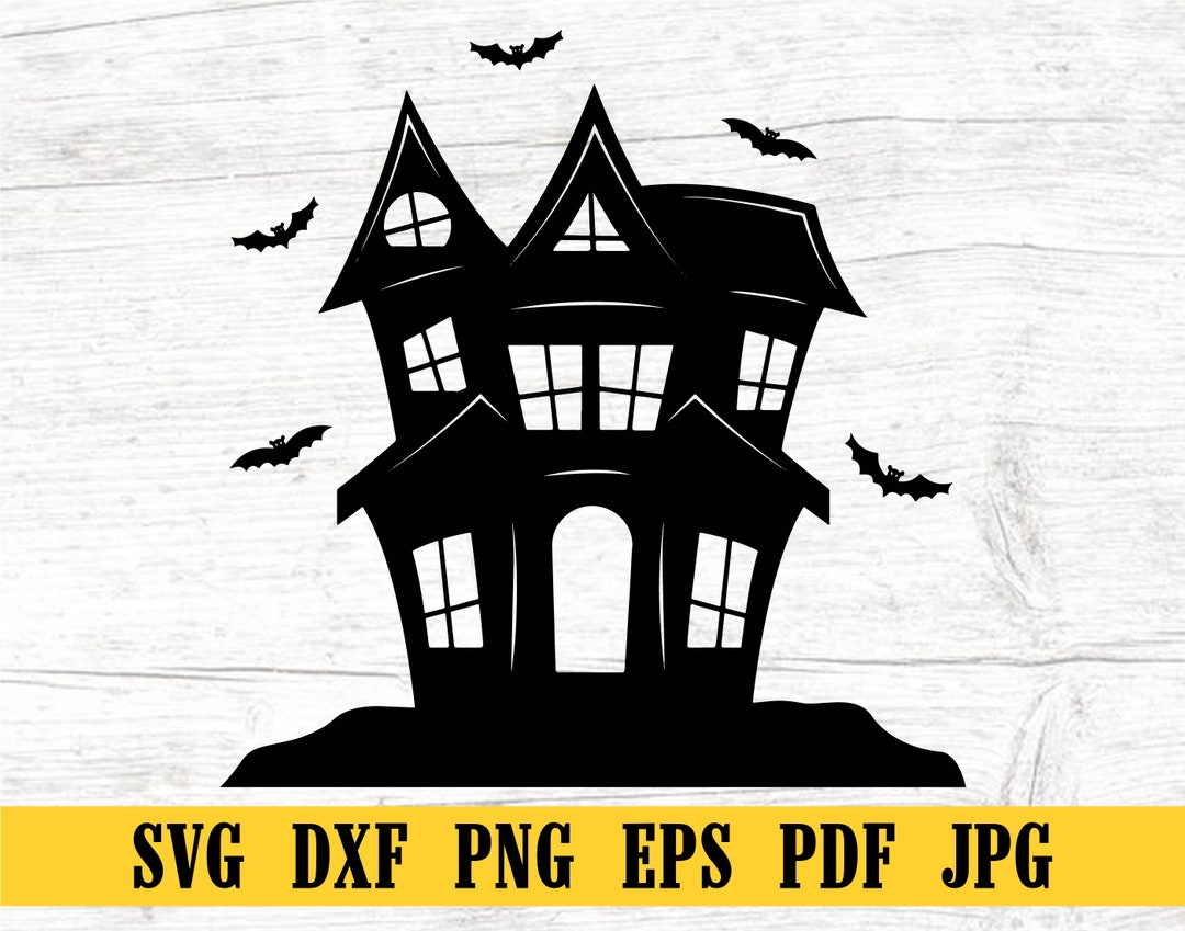 Halloween House, Haunted House Svg, Spooky Svg, Halloween, Silhouette ...