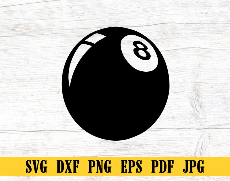 8 Ball SVG, 8 Ball PNG, Eight Ball Clipart, Snooker Ball Cut File ...