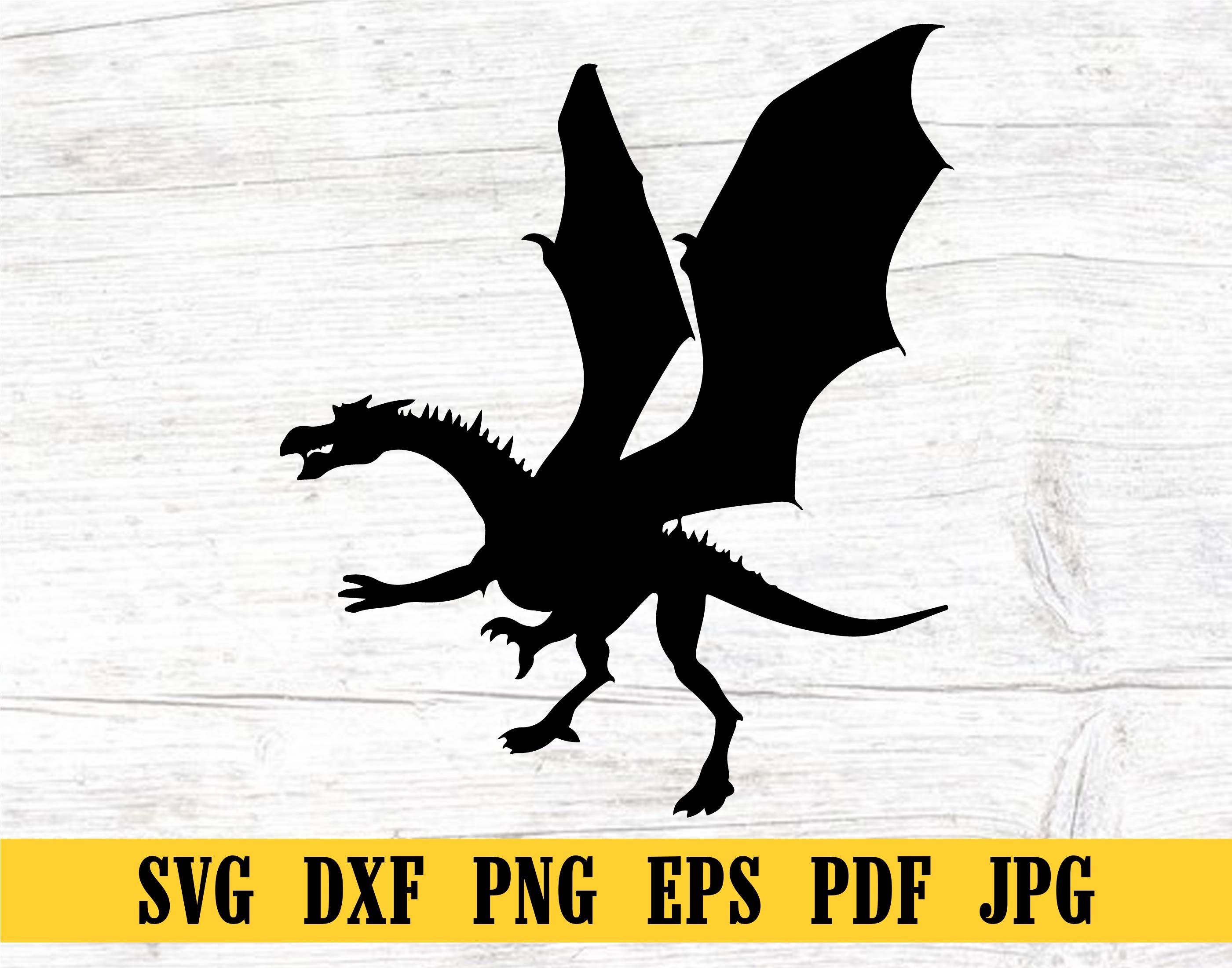 Dragon SVG, Dragon DXF, Dragon PNG, Dragon Clipart, Dragon Silhouette ...