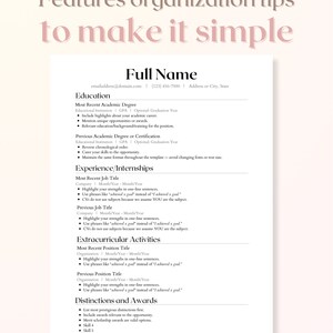 College Resume for Students Canva Printable Template CV Academic ...